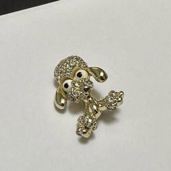 Jewelry | Signed Gerrys Brooch Pin Gold Tone Big Egged Goofy Poodle Dog ...